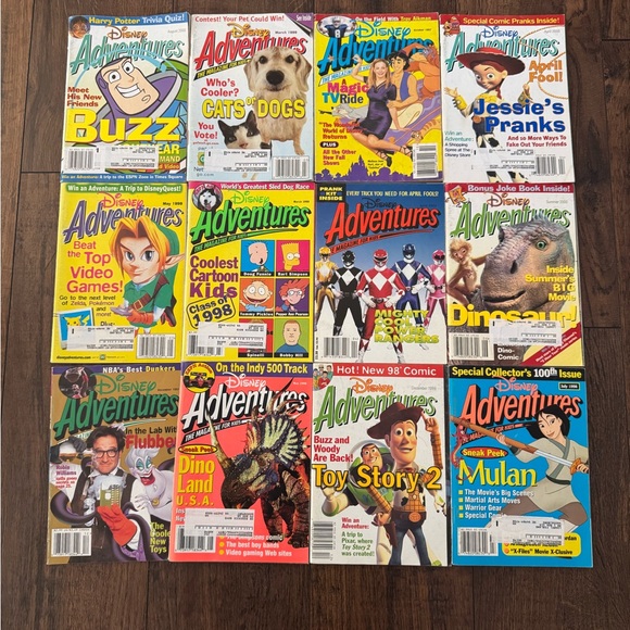 Disney | Other | Disney Adventures Vintage Magazine Set Vibrant Covers ...